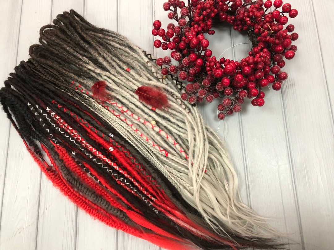 Custom Dreadlocks Set of Natural Look Synthetic Double Ended Dreads ...