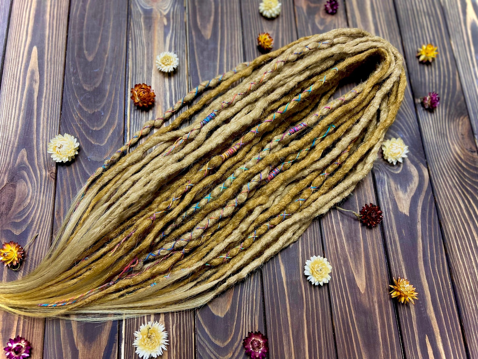 Crochet Dreads in Honey Blonde Dark Blond Sahara Colours - Etsy