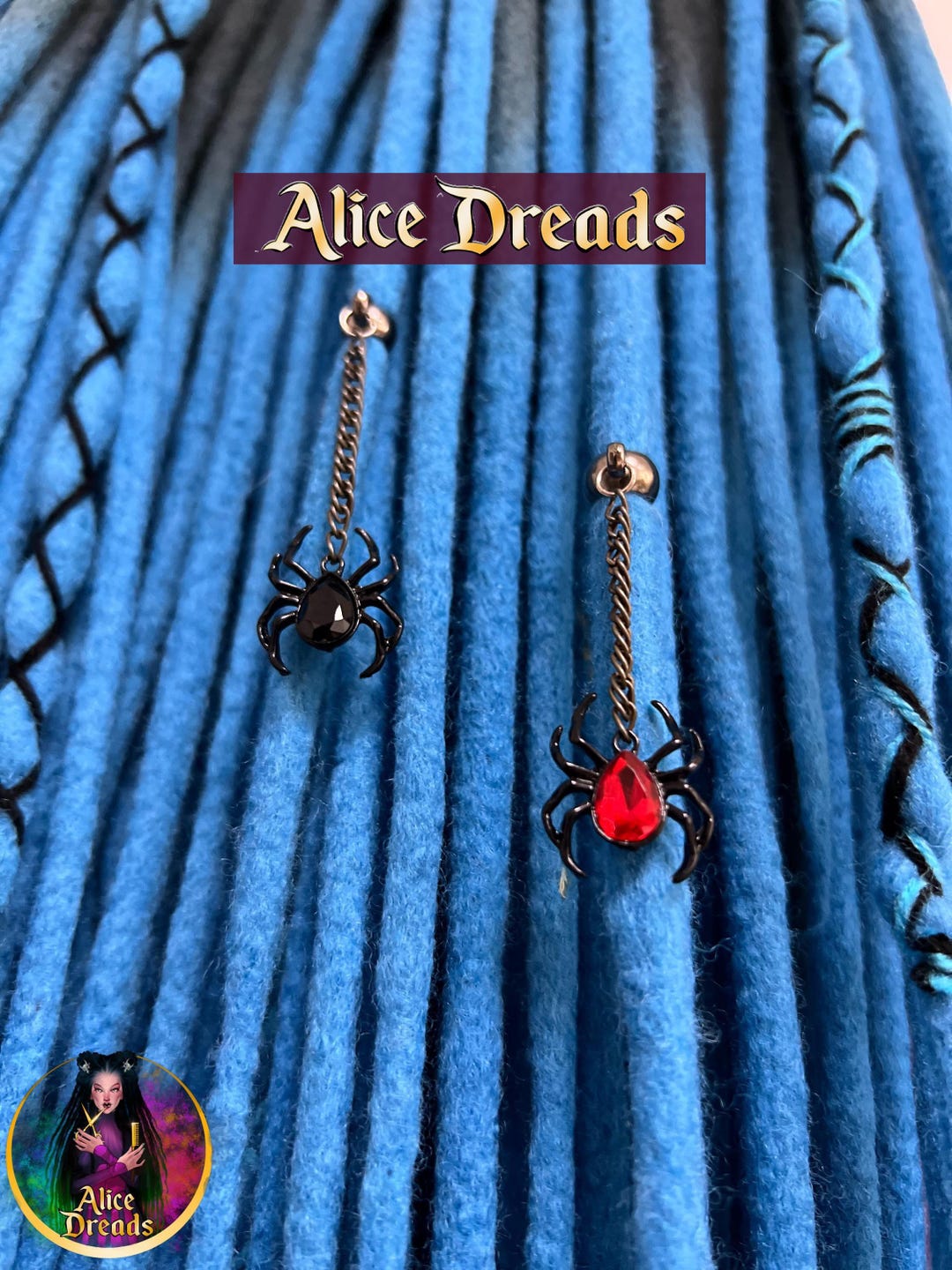 Spider Dreadlock Bead: Gothic Hair Jewelry, Halloween Accessory - Etsy