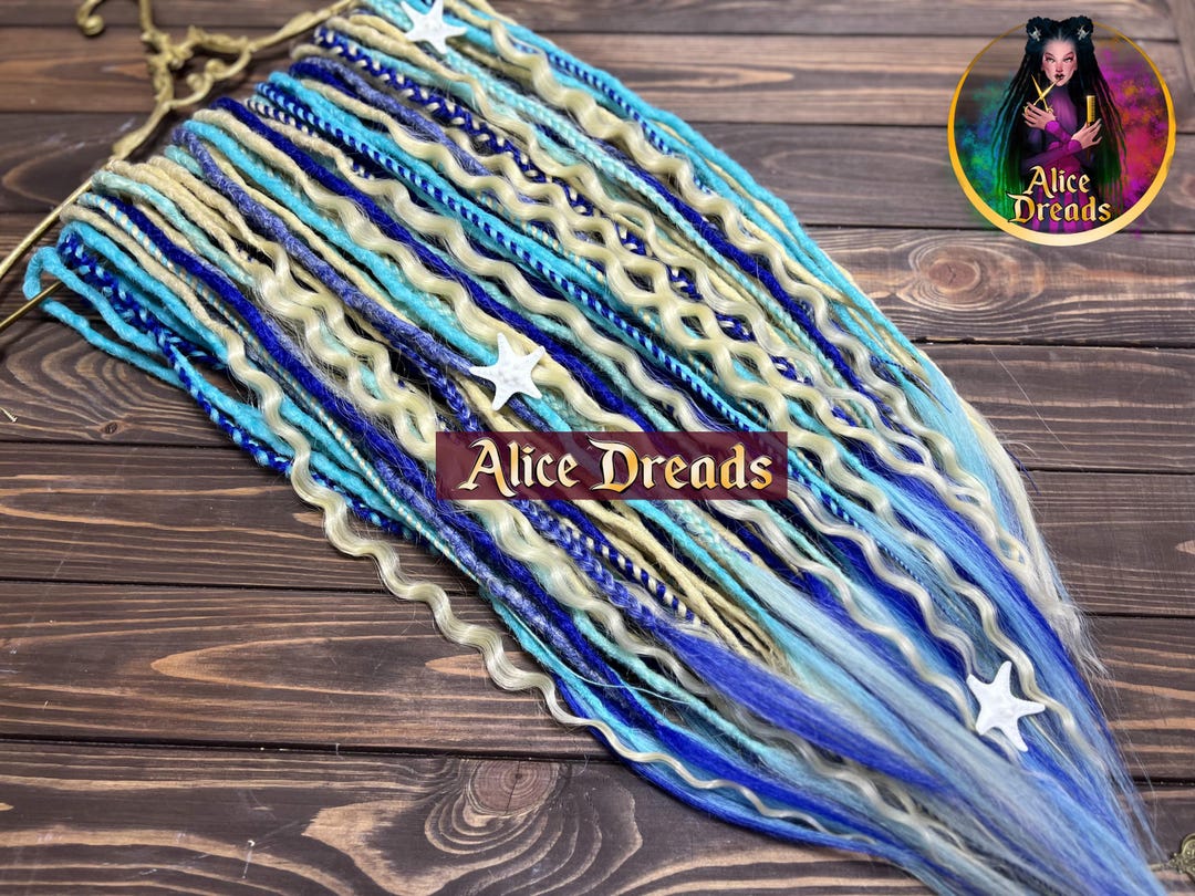 Alice Dreads Curls Crochet Synthetic Dreads "mermaid" Wavy Locks Blonde ...