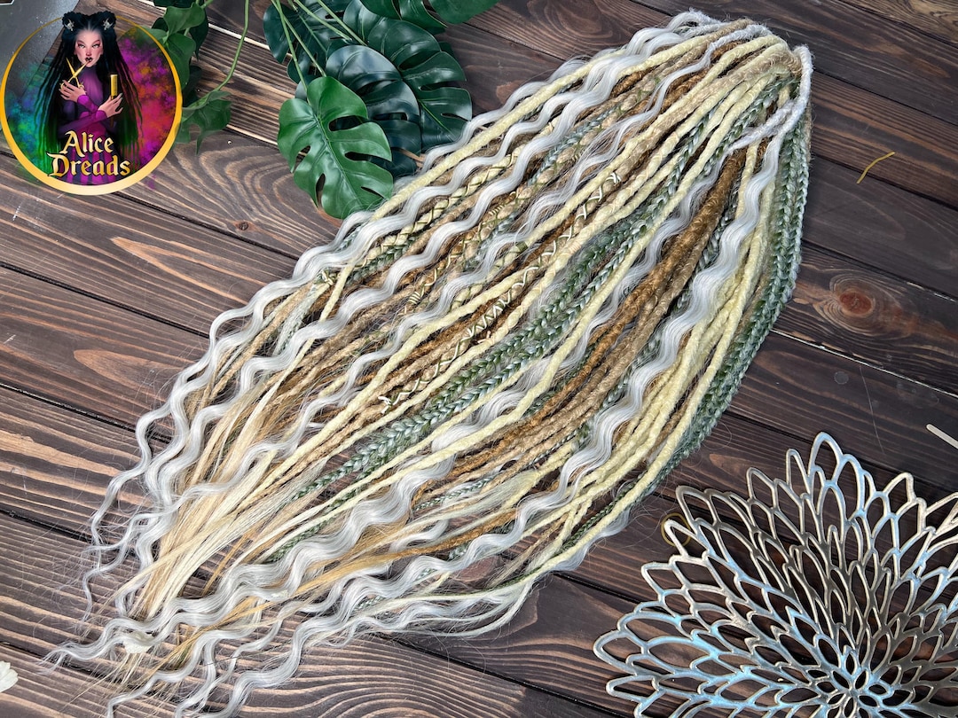 Boho Crochet Dreadlocks: Blonde Curly Synthetic Braided Hair Extensions ...