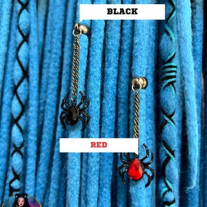 Spider Dreadlock Bead: Gothic Hair Jewelry, Halloween Accessory - Etsy