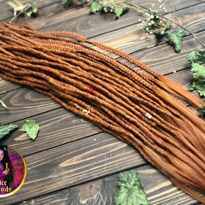 Full Set of Natural Ginger Long Crochet Synthetic Double Ended DE ...