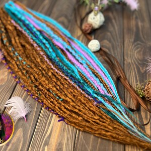 Ginger Copper Red Crochet Dreadlocks Full Head Set of Synthetic Double ...