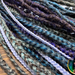 Crochet Dreadlock Extensions: Blue, Azure, Brown, Mint Synthetic Dreads ...