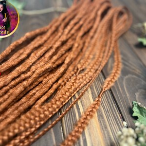 Full Set of Natural Ginger Long Crochet Synthetic Double Ended DE ...