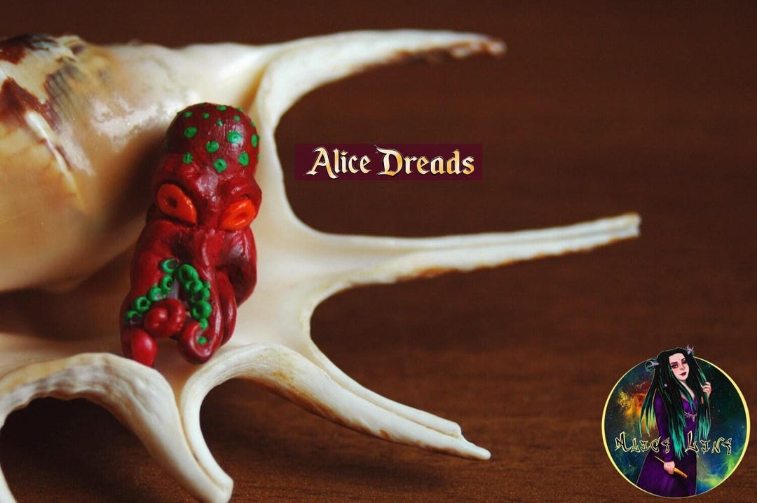 Alice Dreads Red Octopus Style Dreadlock Extensions Squid Beads for ...