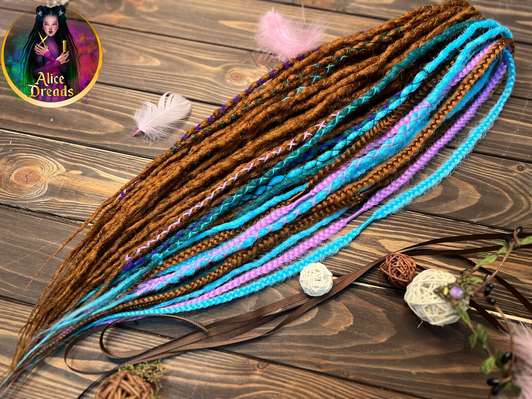 Ginger Copper Red Crochet Dreadlocks Full Head Set of Synthetic Double ...