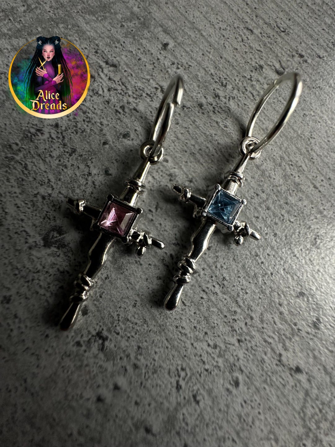 Gothic Cross Dreadlock Bead: Halloween Accessories With Crystal ...