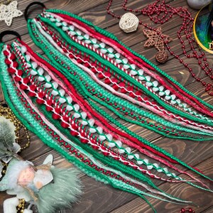 Christmas Dreads on Hair Tie Band Crochet Dreadlocks Extensions ...