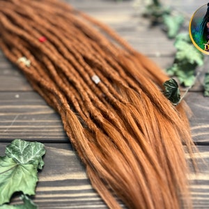 Full Set of Natural Ginger Long Crochet Synthetic Double Ended DE ...