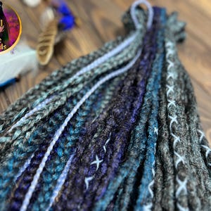 Crochet Dreadlock Extensions: Blue, Azure, Brown, Mint Synthetic Dreads ...