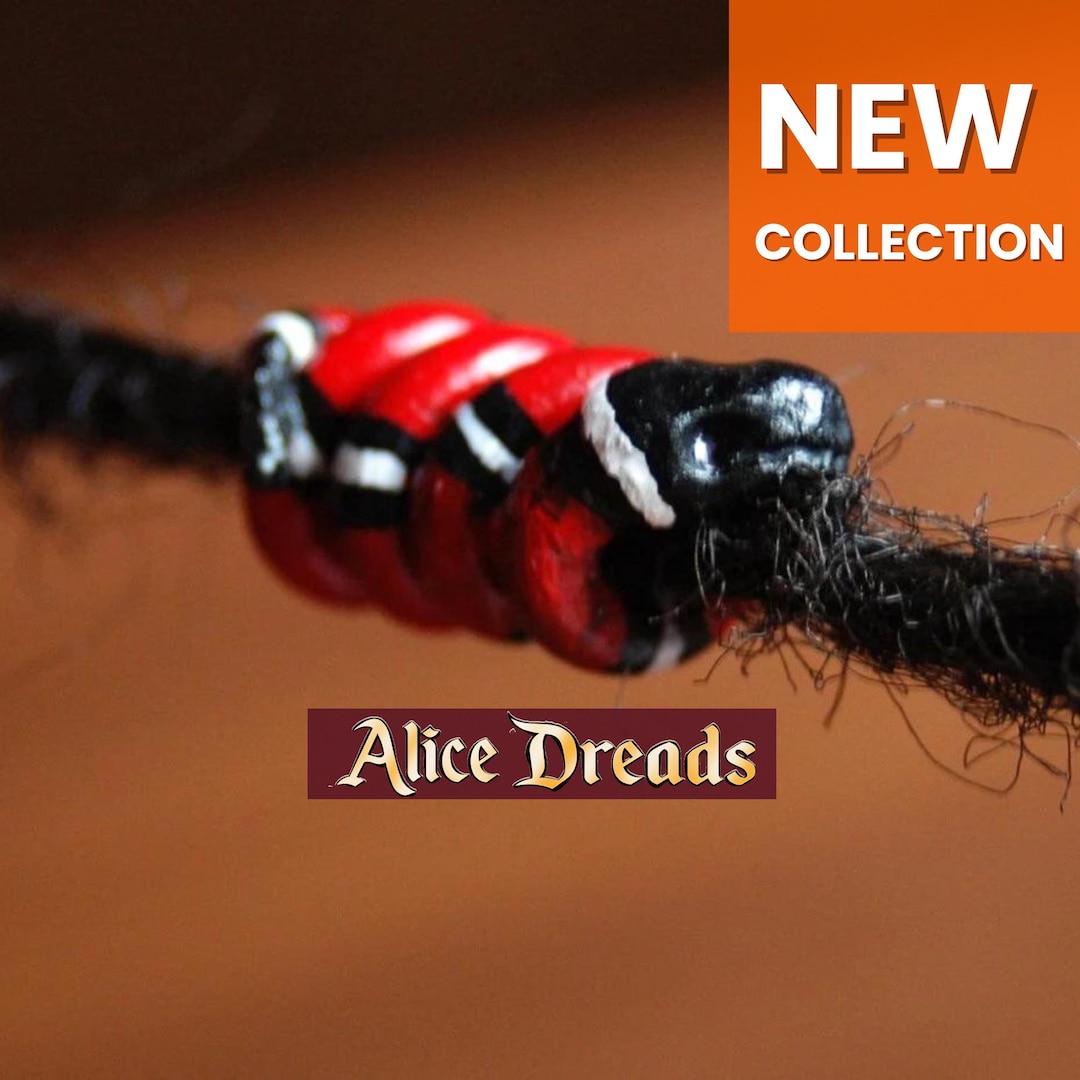 Alice Dreads Red Snake Gothic Charms for Dreads Extensions - Witch Loc ...