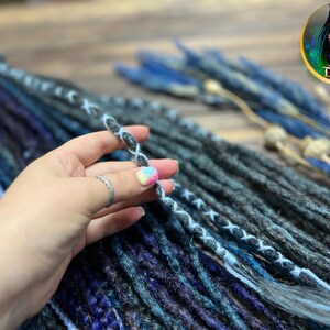 Crochet Dreadlock Extensions: Blue, Azure, Brown, Mint Synthetic Dreads ...