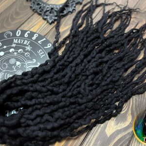 Black Curly Wool Dreads. "black Wizard" Double Ended or Single Ended ...