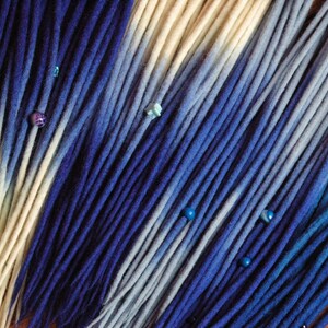 Dreadlock Extensions Set of Wool DE Dreads Dark Blue Light - Etsy