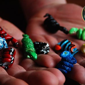 Spiral Dreadlock Extensions Hair Beads Red Snake Bead by Alicedreads - Etsy