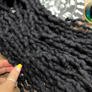 Black Curly Wool Dreads. "black Wizard" Double Ended or Single Ended ...