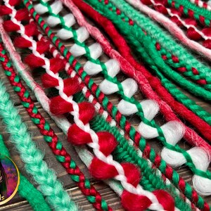 Christmas Dreads on Hair Tie Band Crochet Dreadlocks Extensions ...
