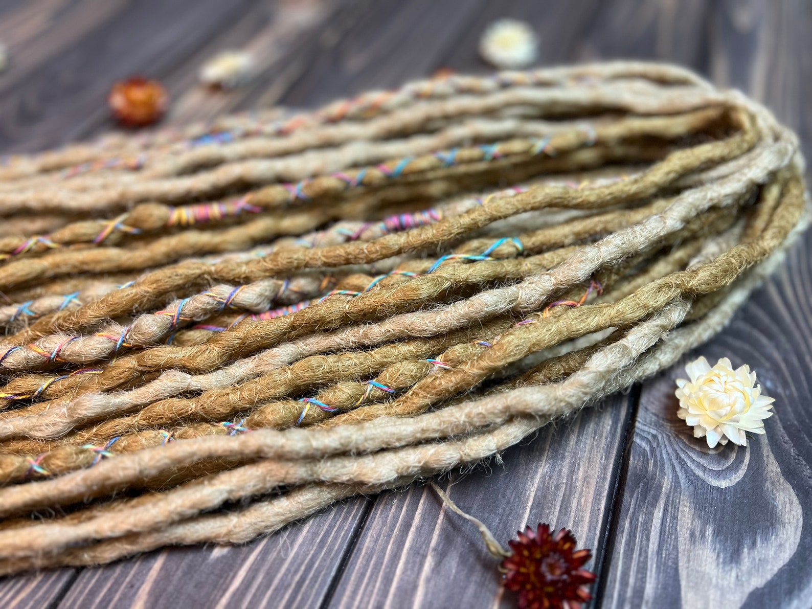 Crochet Dreads in Honey Blonde Dark Blond Sahara Colours - Etsy