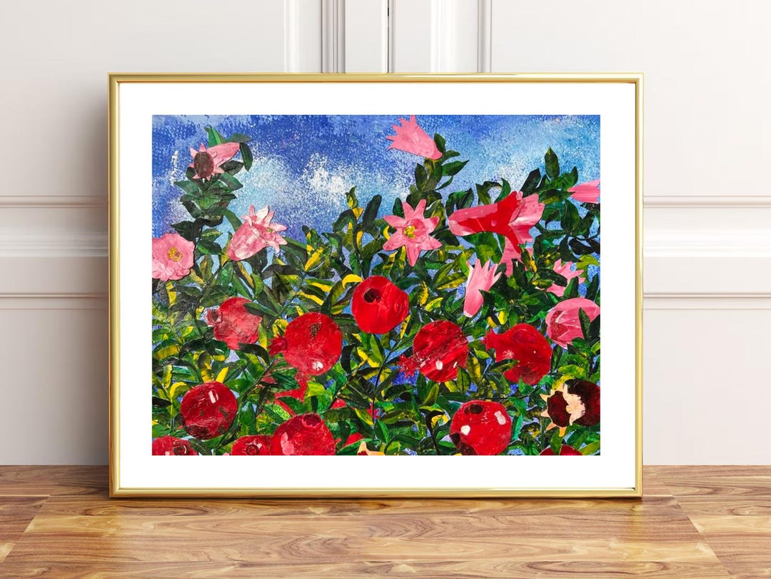 Pomegranates of Yemin Moshe, Jewish Wall Decor, Jewish Wedding Gift ...