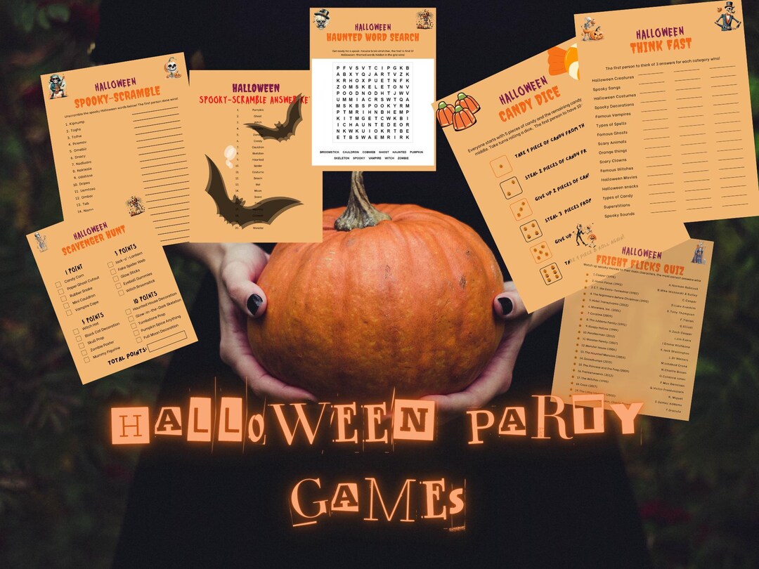 13 Halloween Party Games Bundle | Printable Halloween Activities for ...