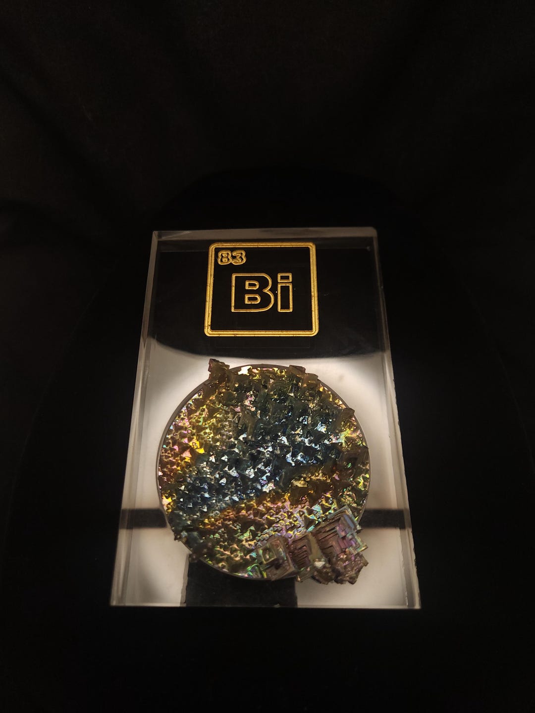 Bismuth Periodic Table Plaque 3" Bismuth Crstal Specimen Many Colors ...