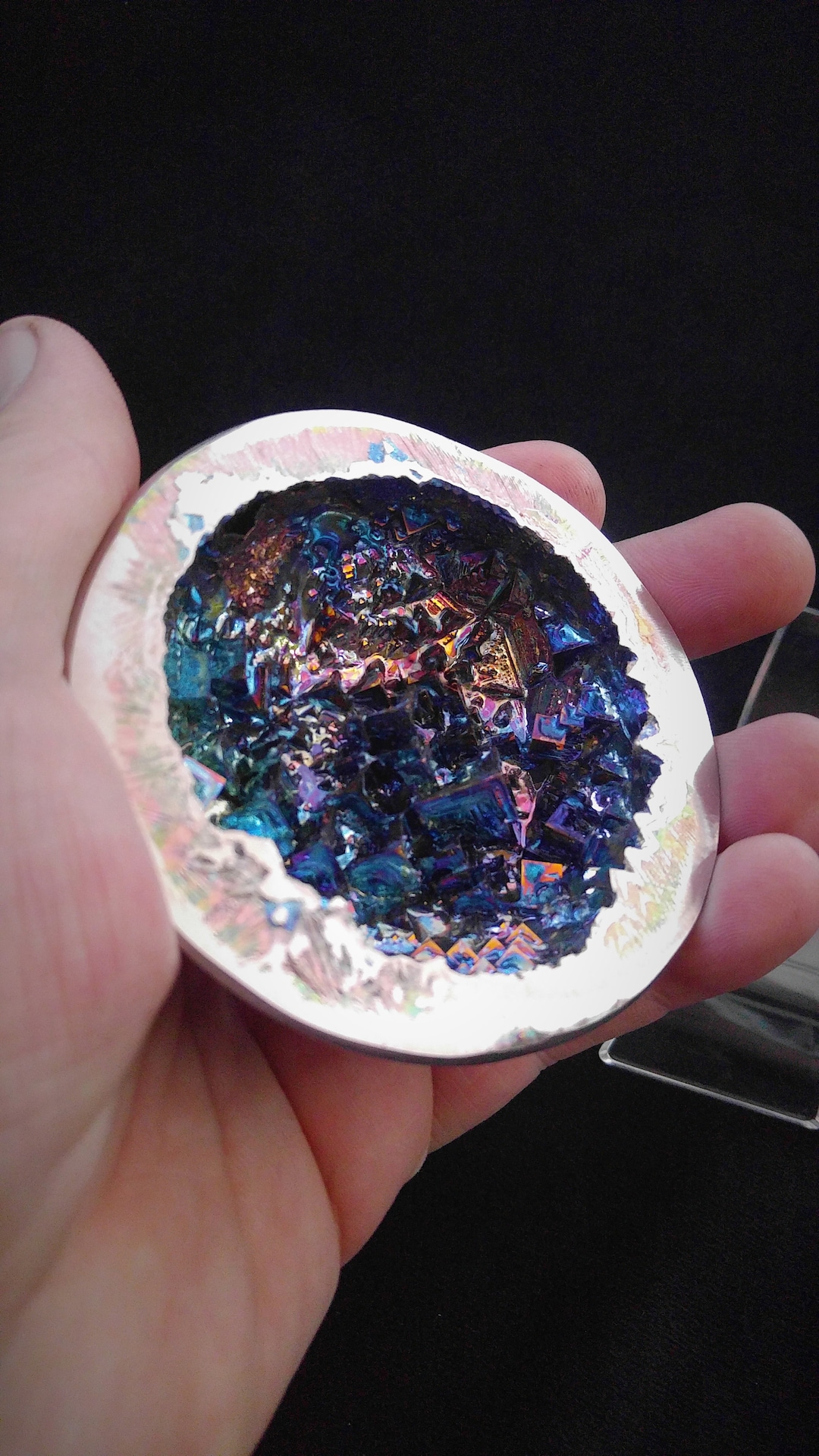 Rainbow Bismuth Geode Bismuth Crystal Geode Large Geode - Etsy