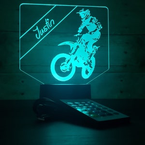 Personalized Dirt Bike Light Motocross Decor Motocross Motocross Night ...