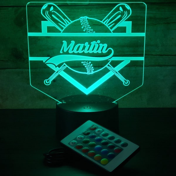 Led Baseball Night Light - Etsy