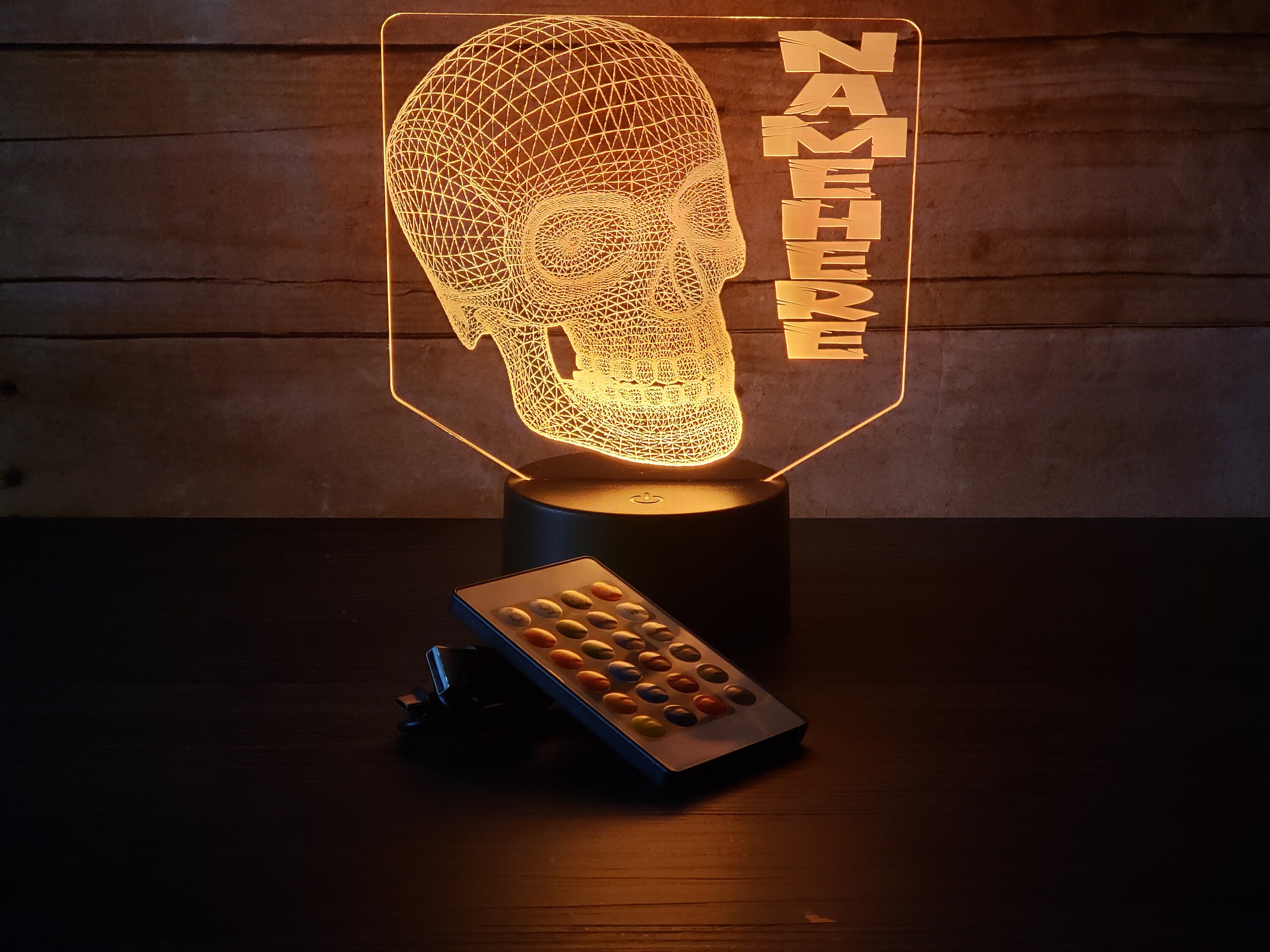 Personalized Skull Lamp Skull Night Light Skull Gift 3D | Etsy