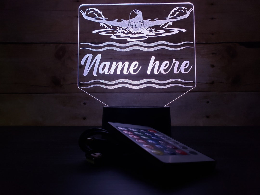 Buy Personalized Swimming Light Swimming Decor Swimmer Swimming Night ...