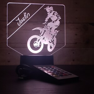 Personalized Dirt Bike Light | Motocross Decor | Motocross | Motocross ...
