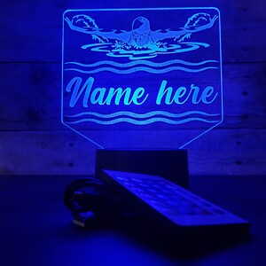 Personalized Swimming Light | Swimming Decor | Swimmer | Swimming Night ...