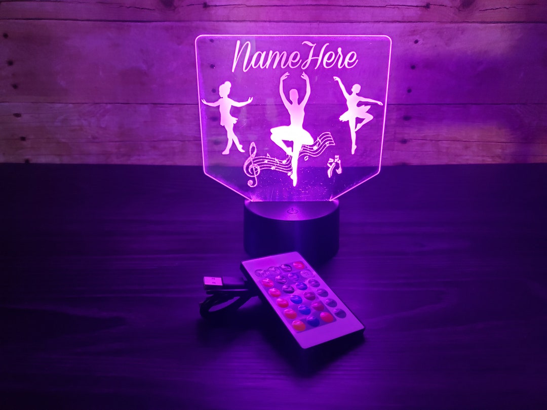 Personalized Ballet Dancer LED Night Light: Etched Acrylic Decor - Etsy