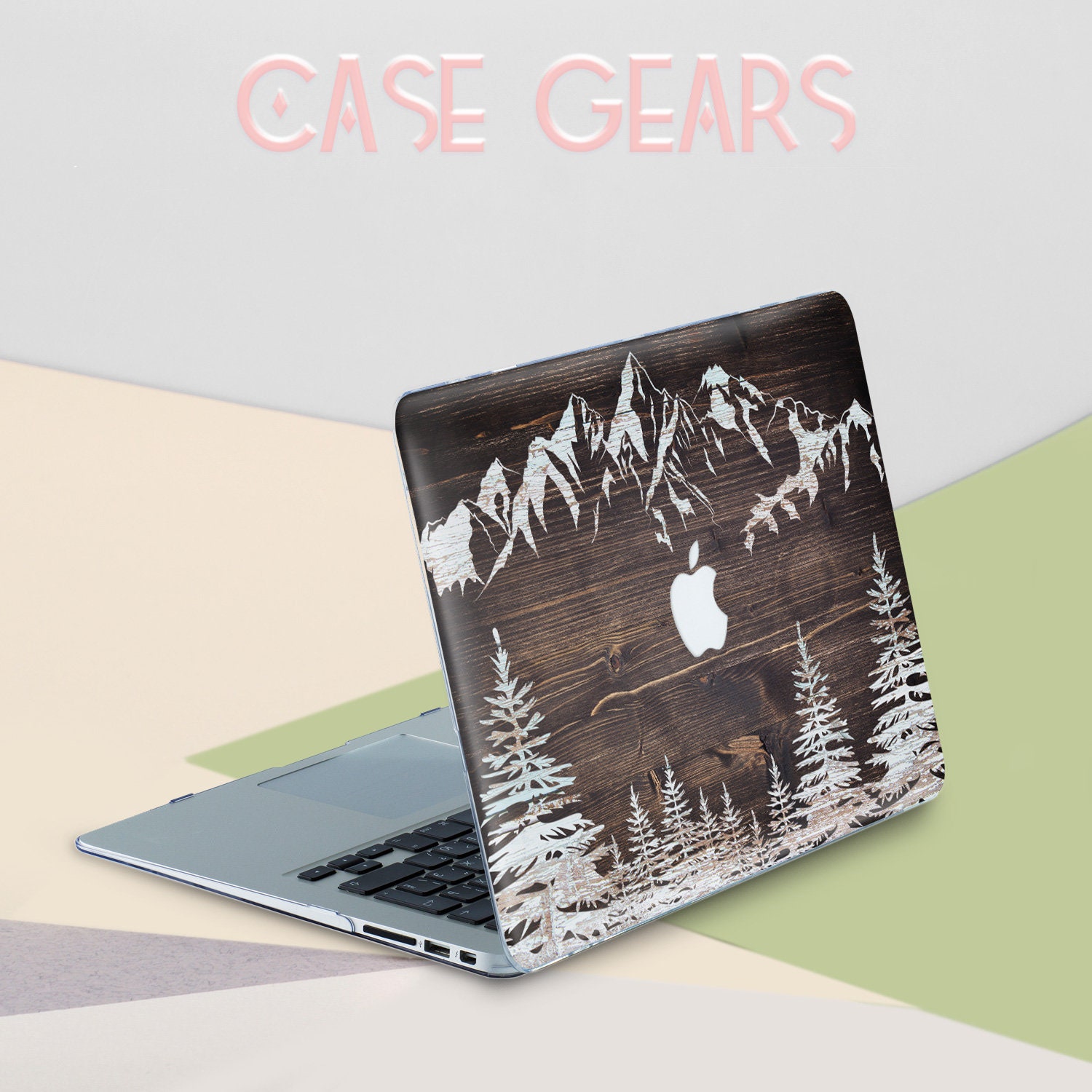 Wood Print Case MacBook New Air Case Mountains MacBook Pro 13 | Etsy