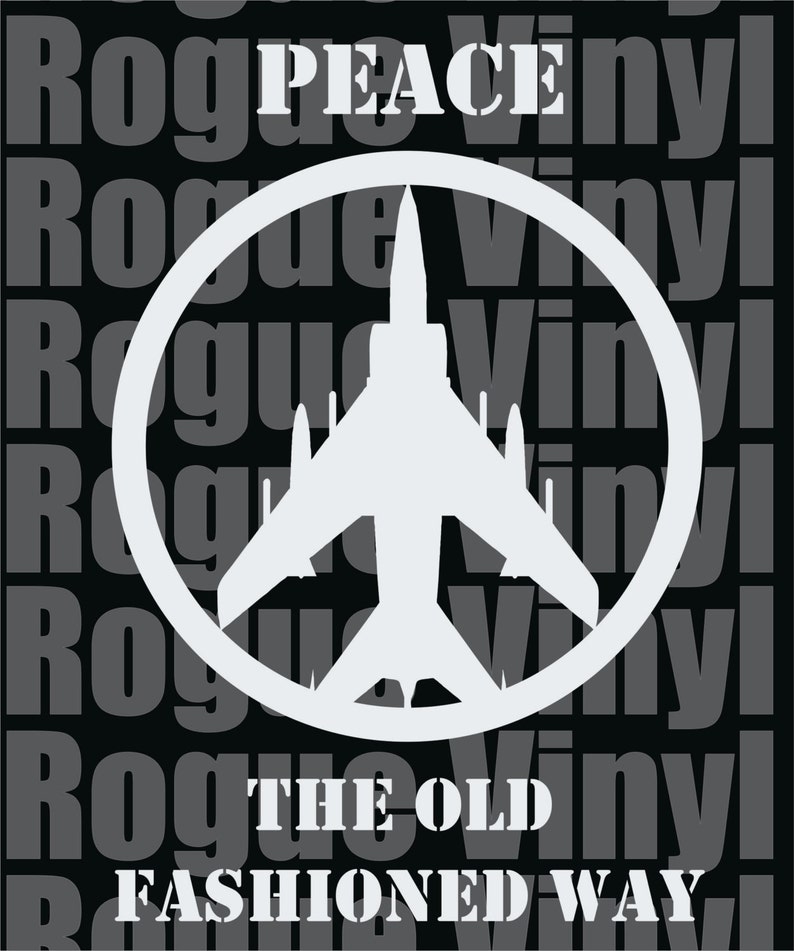Peace the Old Fashioned Way Decal / Sticker | Etsy