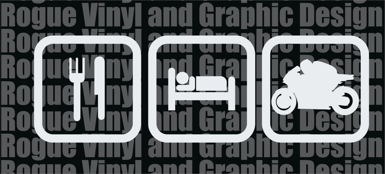 Eat, Sleep, Ride Vinyl Decal / Sticker - Motorcycle - Etsy