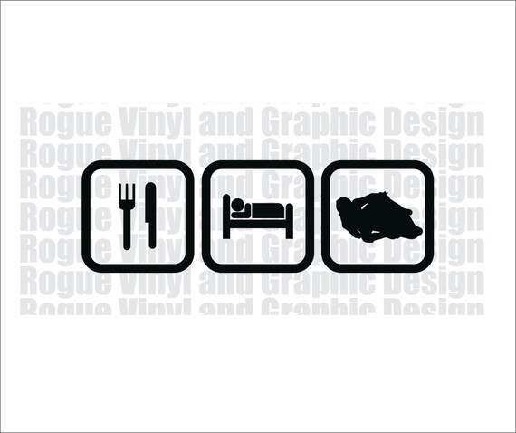 Eat Sleep Race Sticker