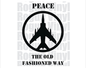 Peace the Old Fashioned Way Decal - Etsy