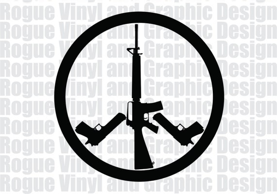 Peace Vinyl Decal / Sticker Guns Super High Quality | Etsy