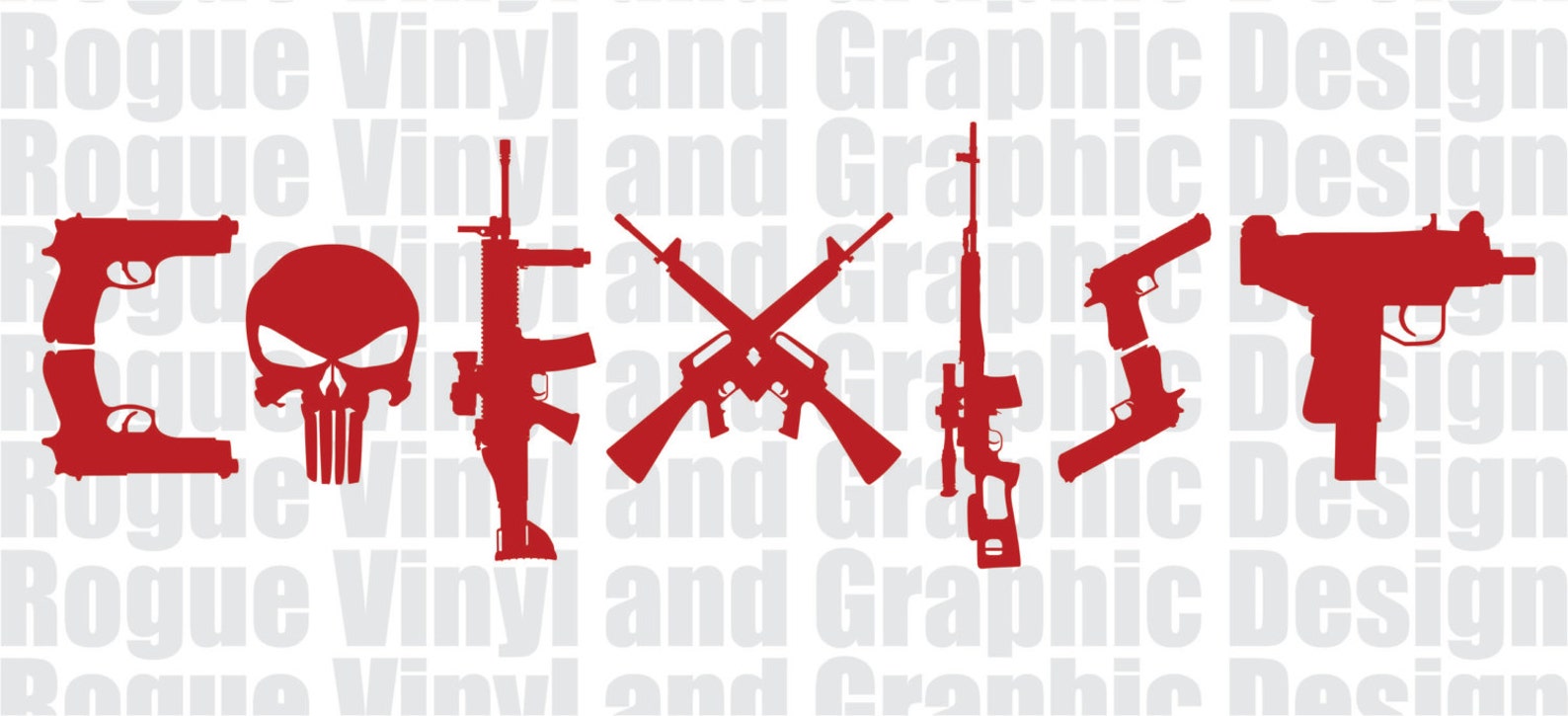 Coexist Vinyl Decal / Sticker, Guns, Punisher Super High Quality - Etsy