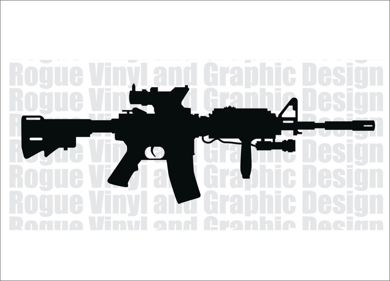 AR-15 Decal / Sticker Very Detailed AR15 M-16 M16 2nd | Etsy