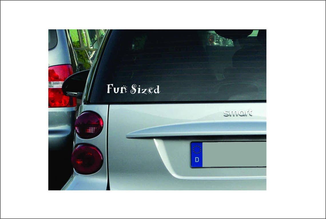 Fun Sized Decal / Sticker Mini Cooper Fiat Smart Car | Etsy