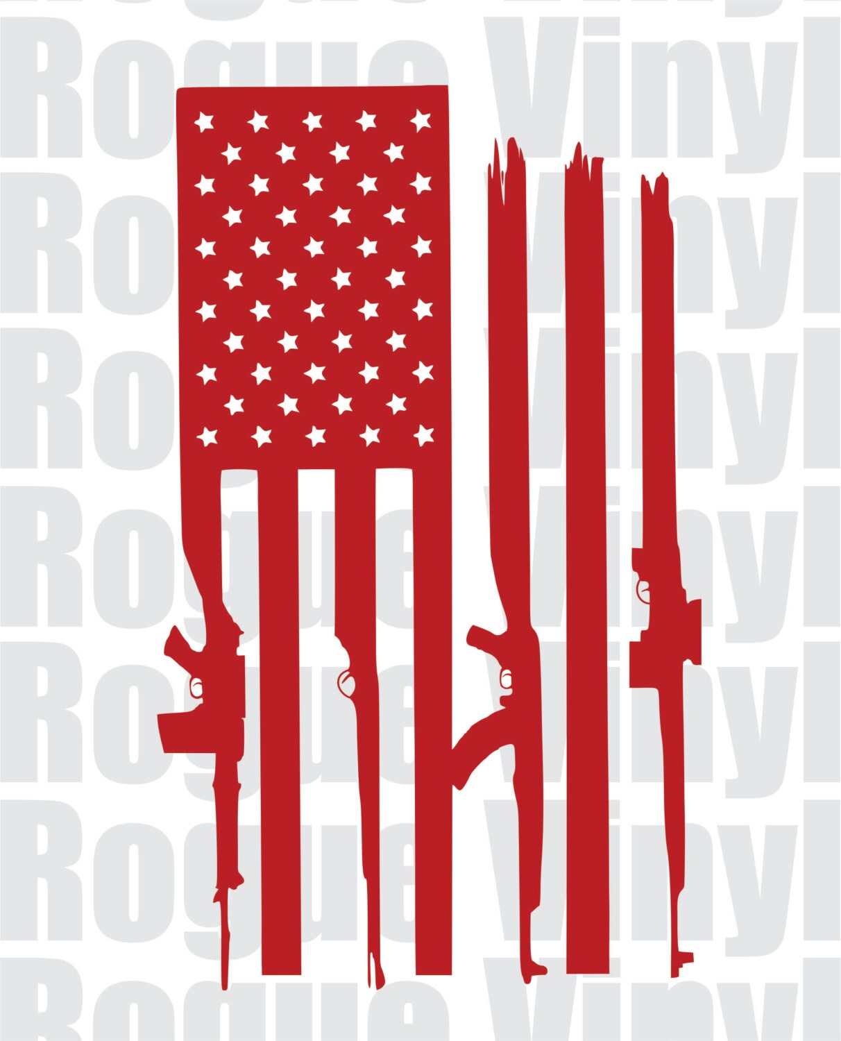 Distressed American Flag Guns Decal / Sticker - Etsy