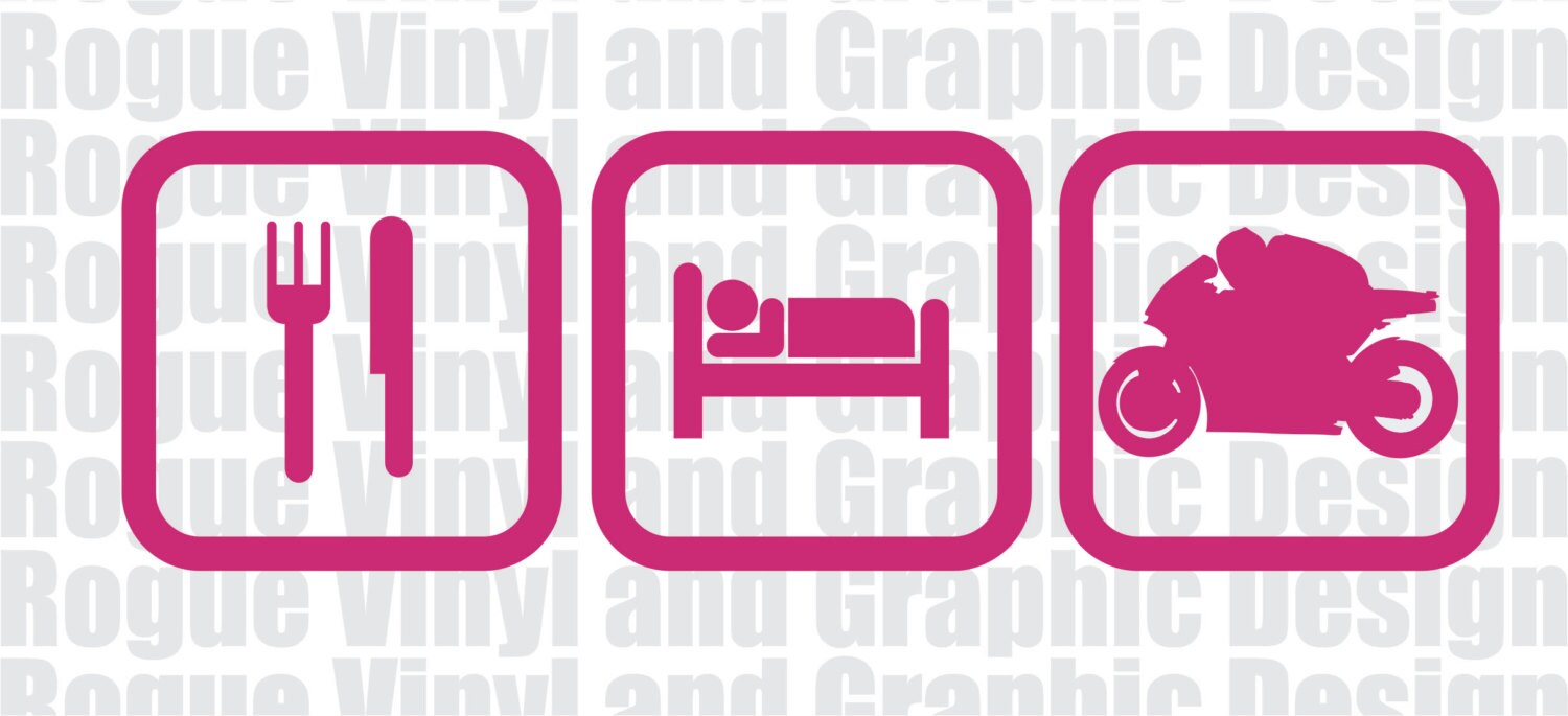 Eat, Sleep, Ride Vinyl Decal / Sticker - Motorcycle - Etsy