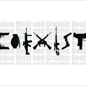 Coexist Vinyl Decal / Sticker, Guns, Grenade - Super High Quality - Etsy