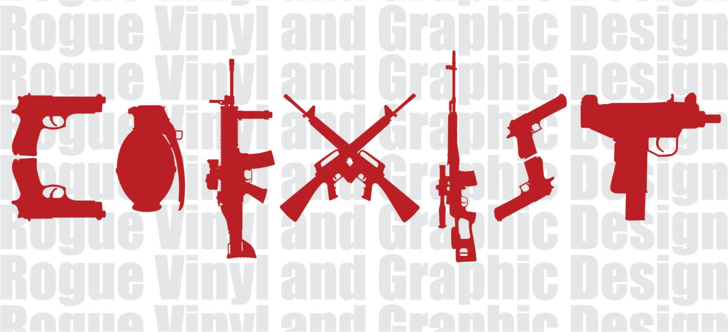 Coexist Vinyl Decal / Sticker Guns Grenade Super High - Etsy
