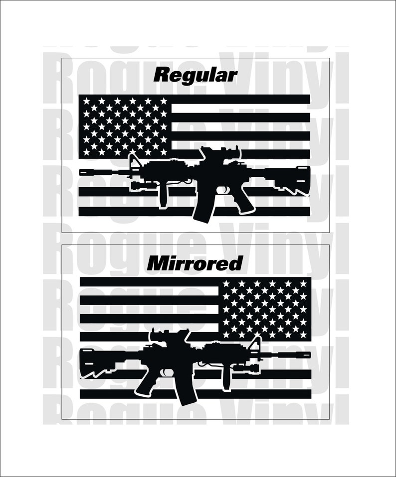 AR-15 American Flag Decal / Sticker | Etsy
