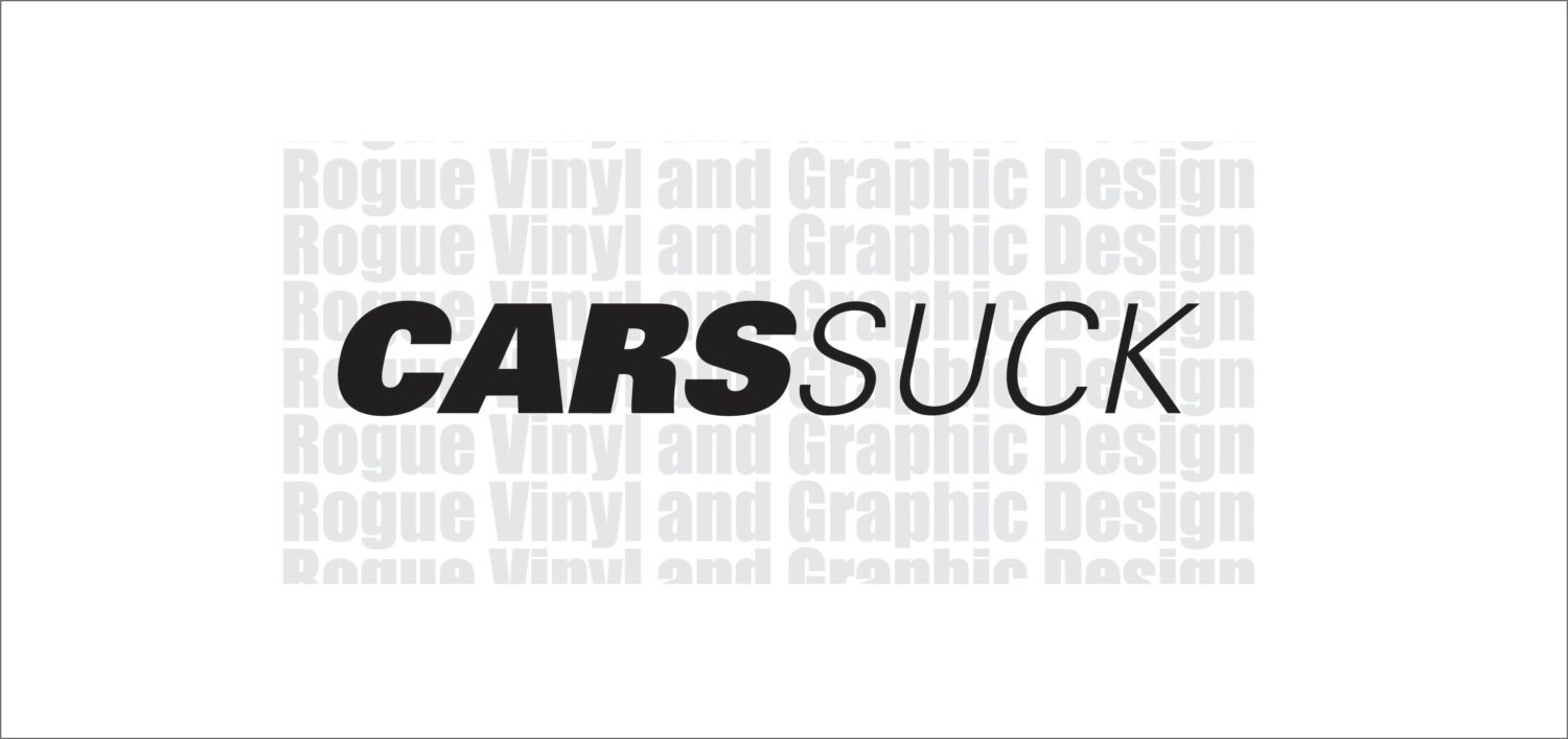 Cars Suck Logo Decal / Sticker Motorcycle | Etsy